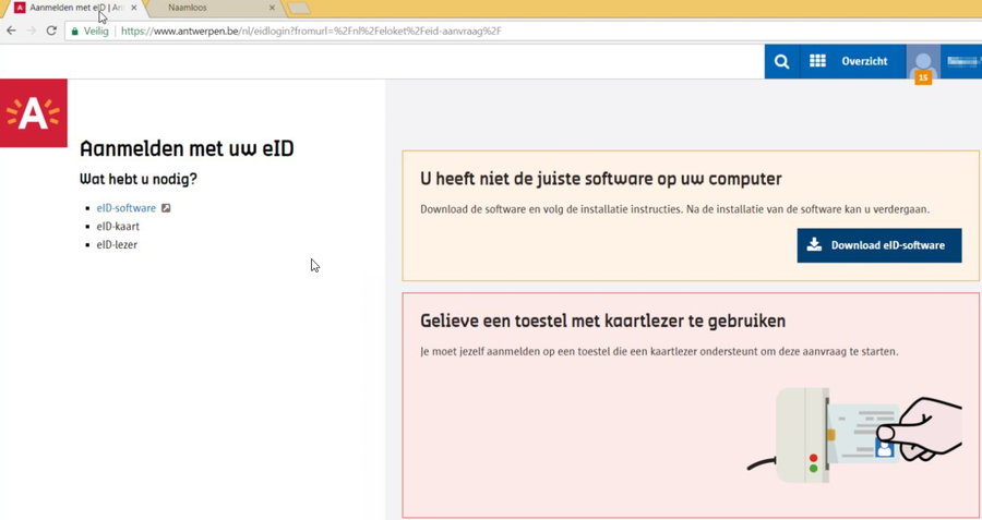 De eID software installeren | Welkom | Antwerpen.be | Info | Antwerpen.be