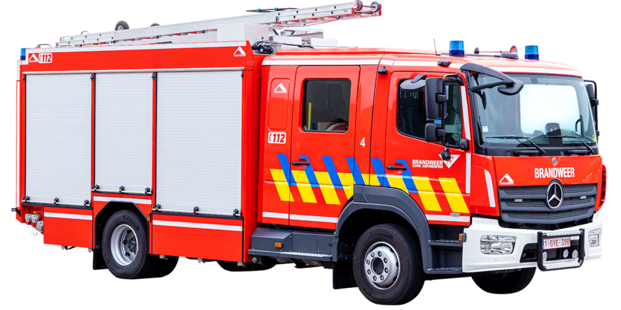 Zonevoorzitter Bart De Wever keurt drie nieuwe brandweerwagens goed na ...