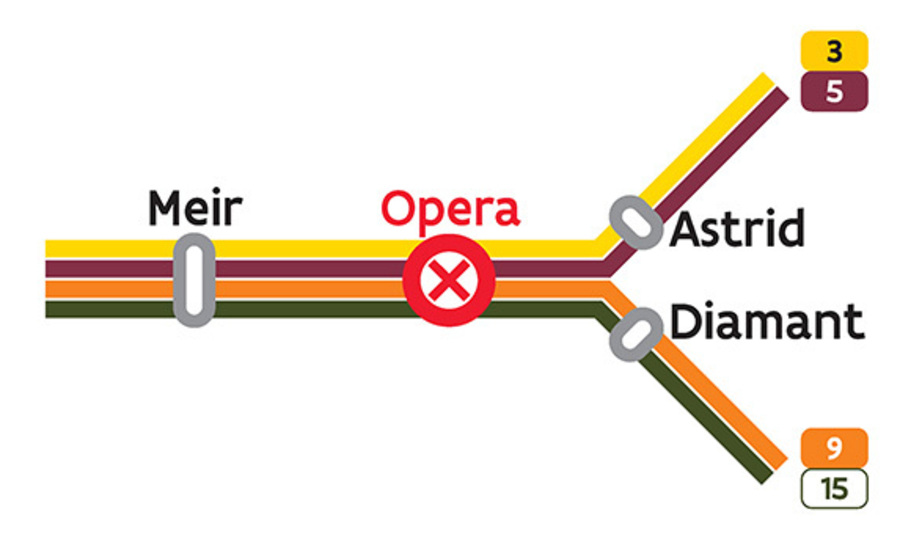 Metrostation Opera sluit twee jaar vanaf 1 september | Info | Antwerpen.be